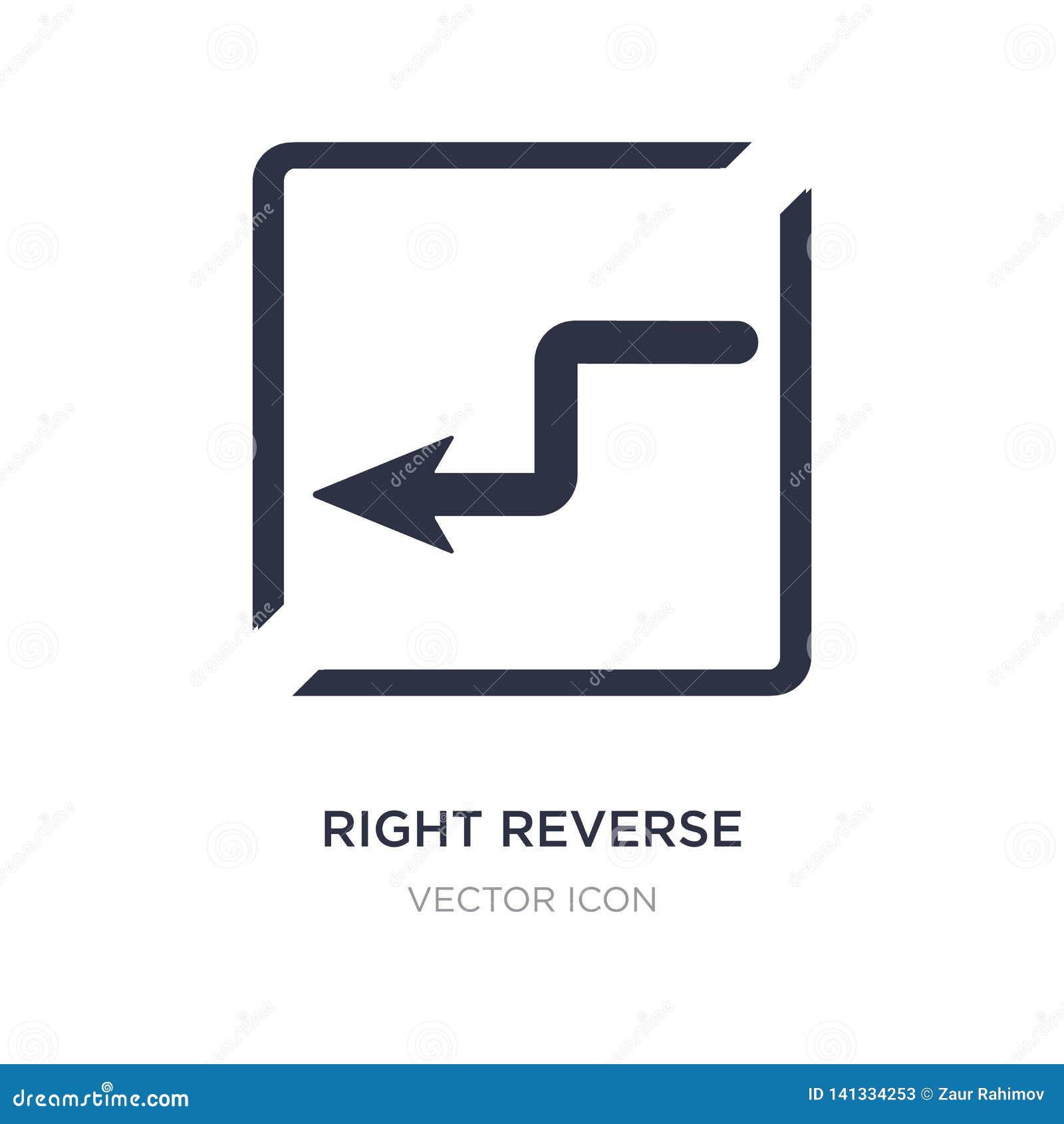 Right Reverse Curve Icon on White Background. Simple Element ...