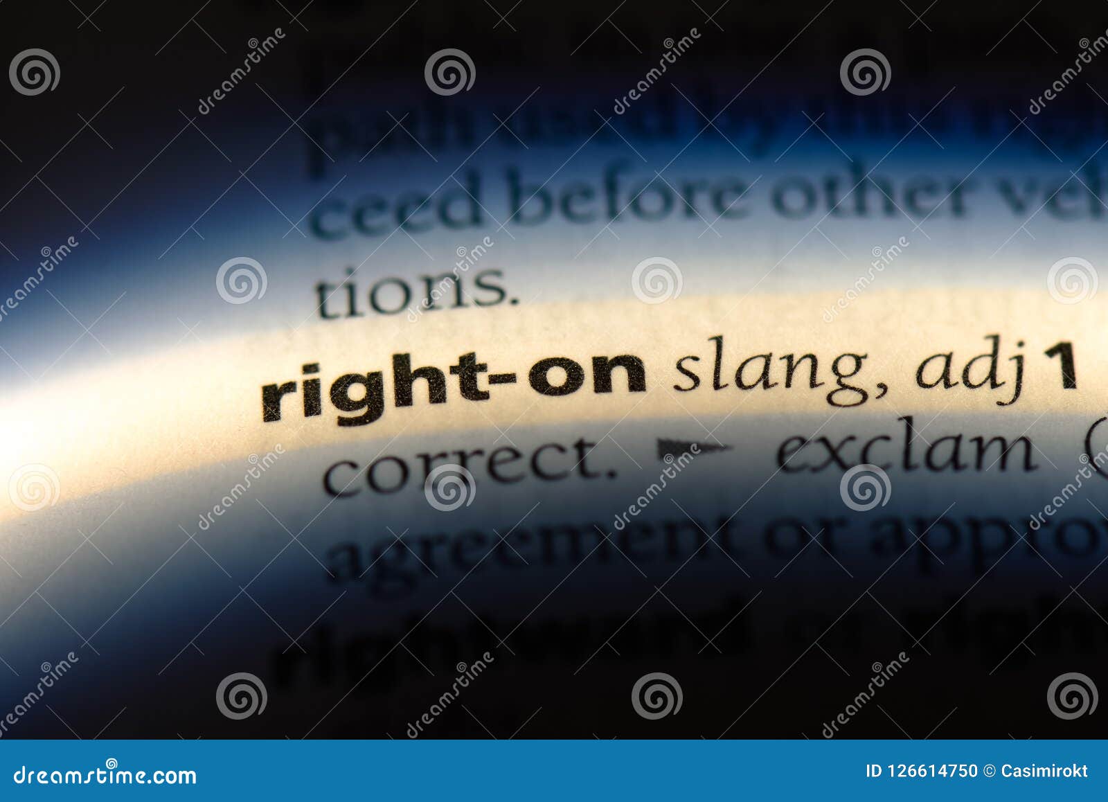Right on stock photo. Image of printed, info, isolated - 126614750