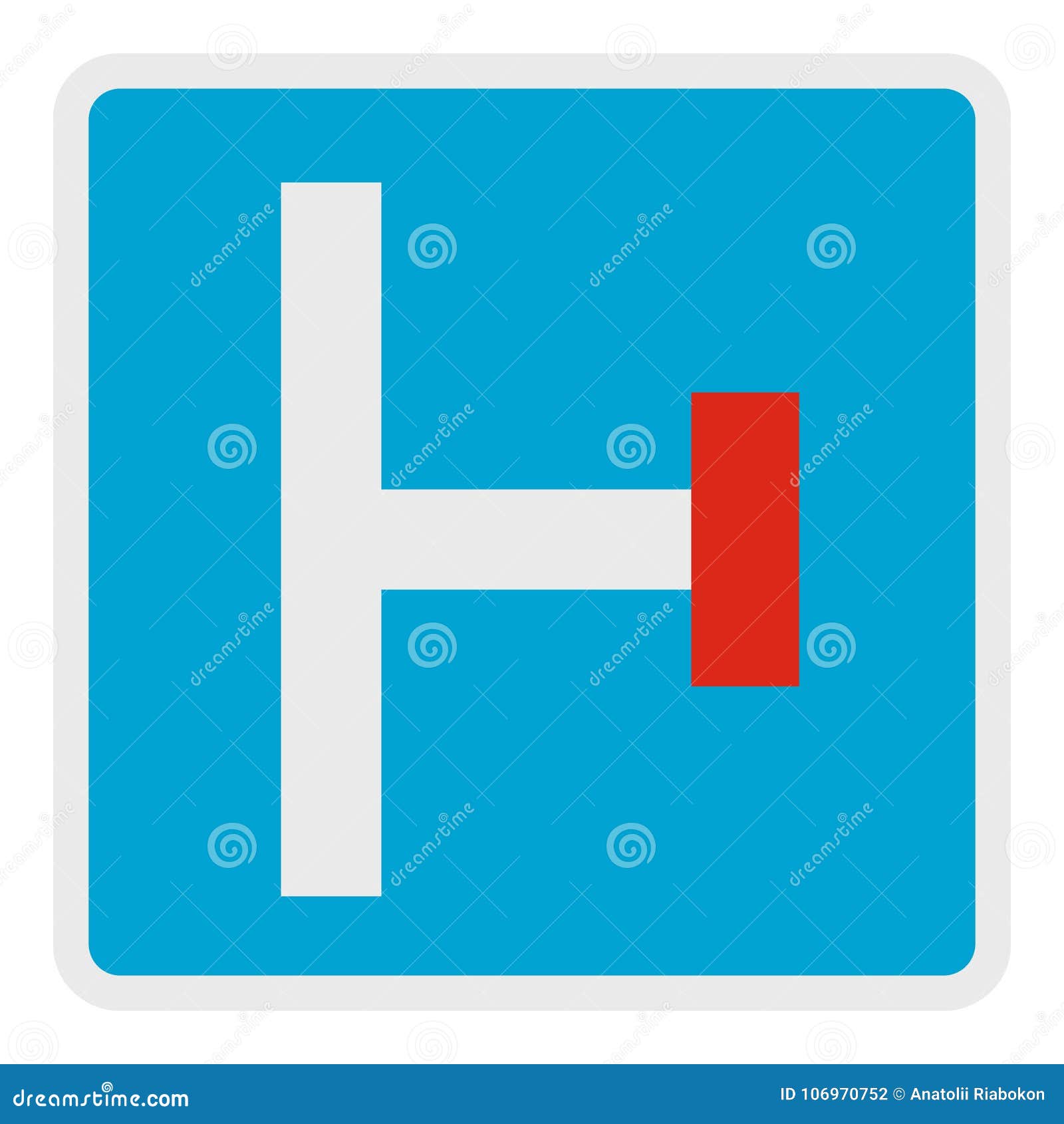 Right Road Deadlock Icon, Flat Style. Stock Vector - Illustration of ...