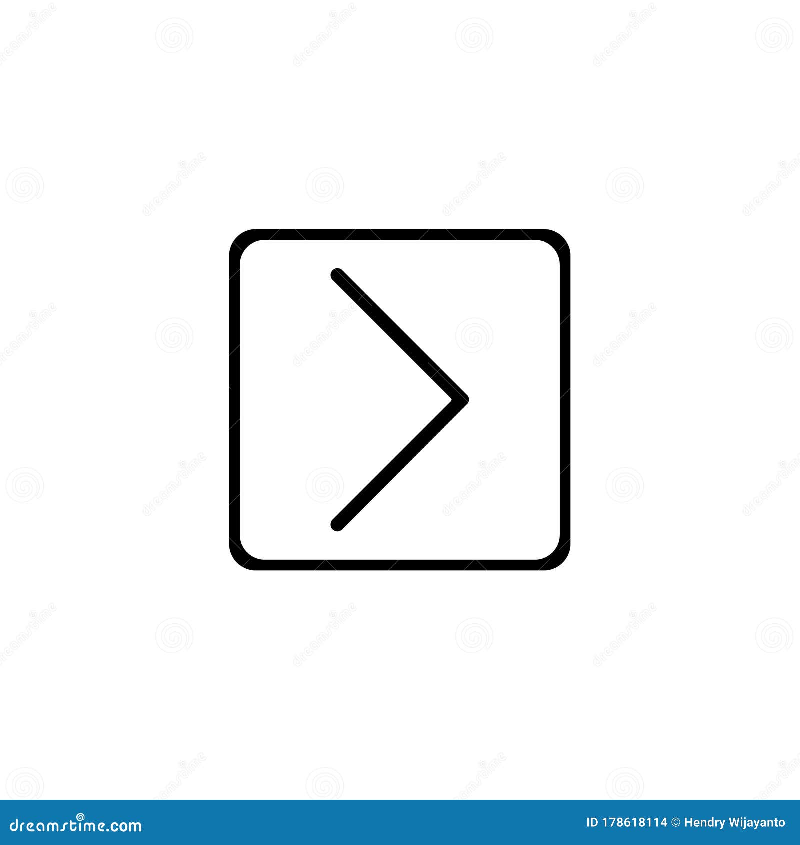 Right Row Icon Logo Isolated on White Background Stock Vector ...