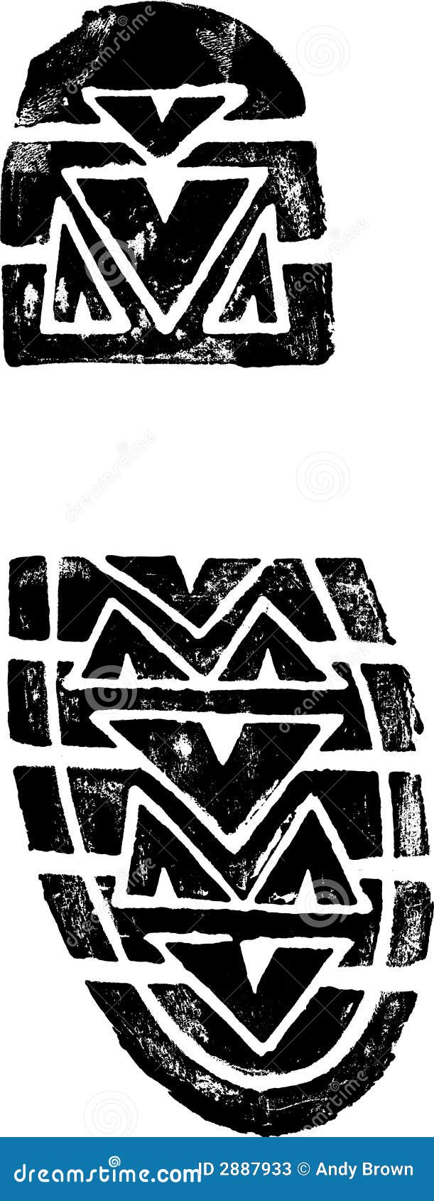 Right ShoePrint stock vector. Illustration of white, identification ...