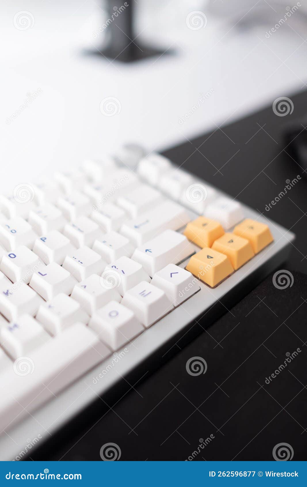 Right Side of a Custom Mechanical Computer Keyboard Stock Image - Image ...