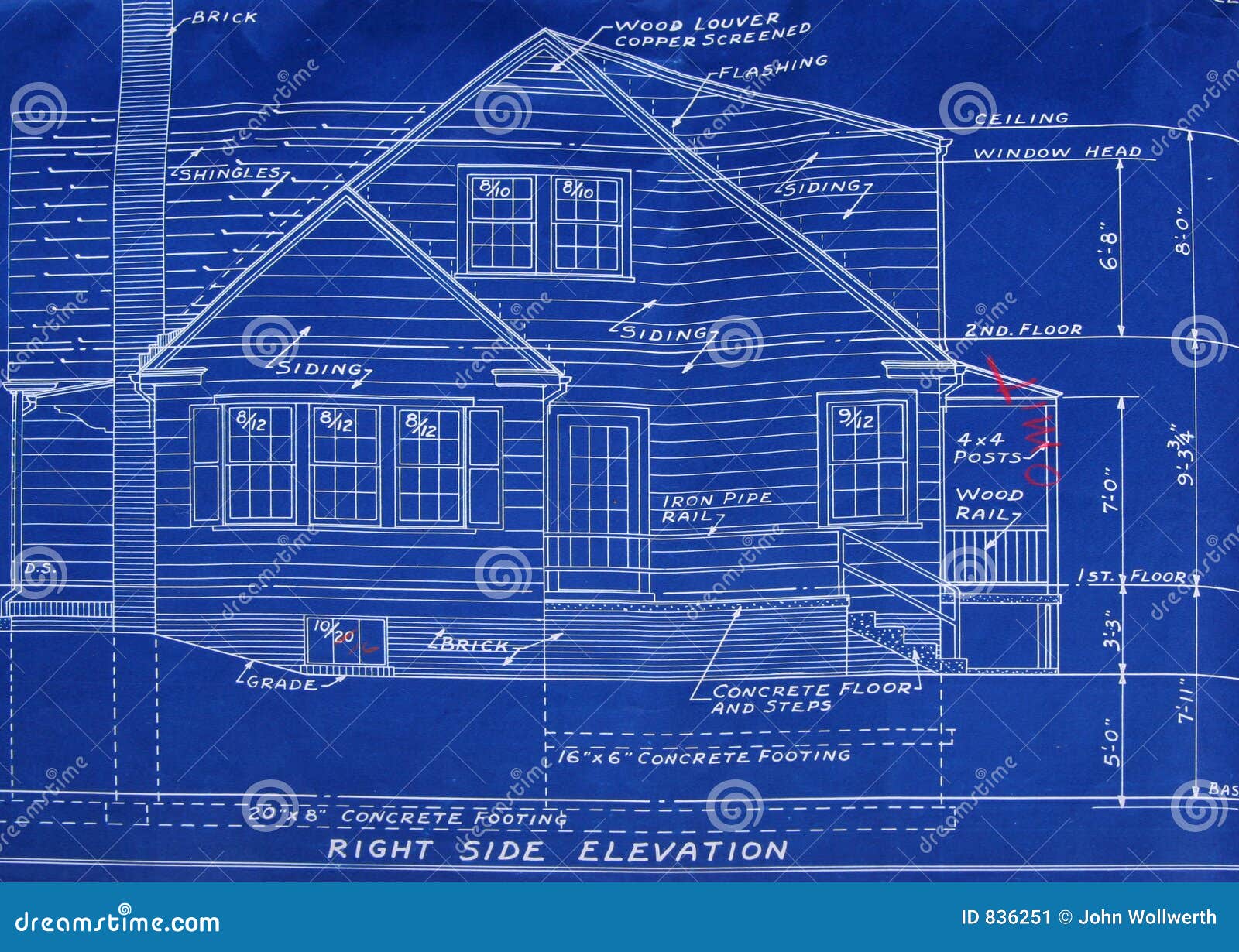 Right side elevation stock image. Image of code, print - 836251