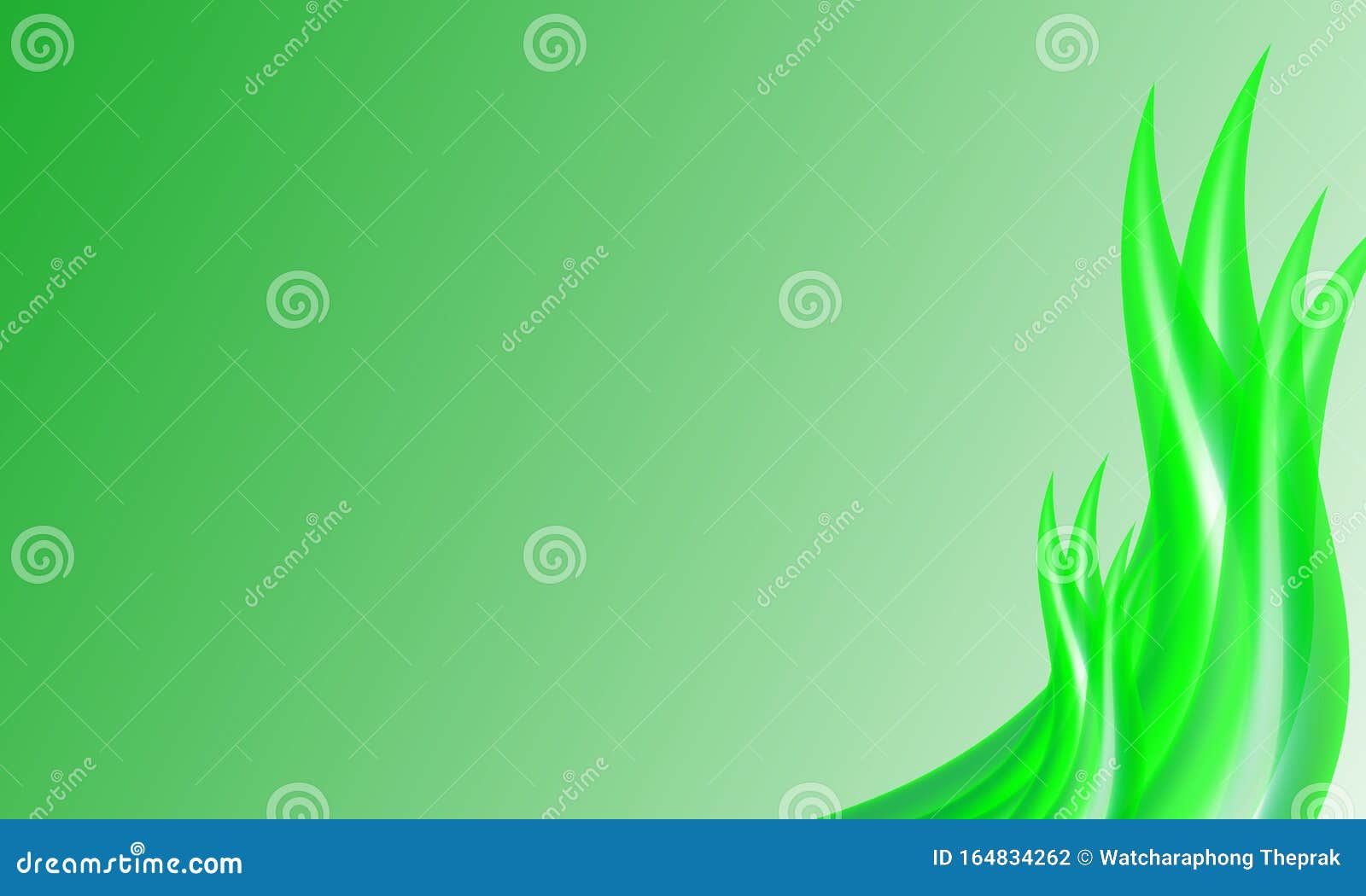 Right Side Green Wave Frame Stock Vector - Illustration of modern ...