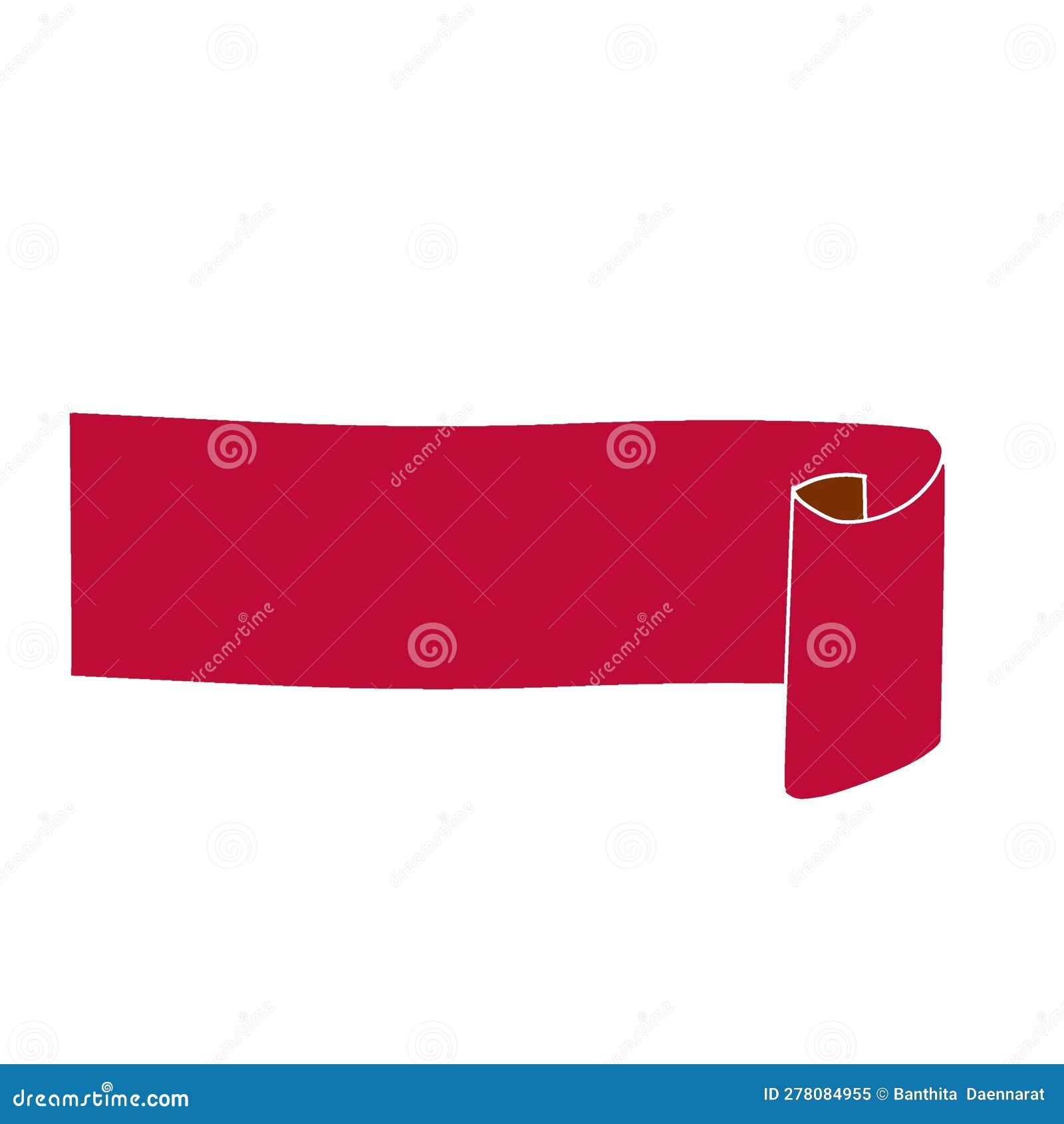 Right side roll stock illustration. Illustration of scroll - 278084955