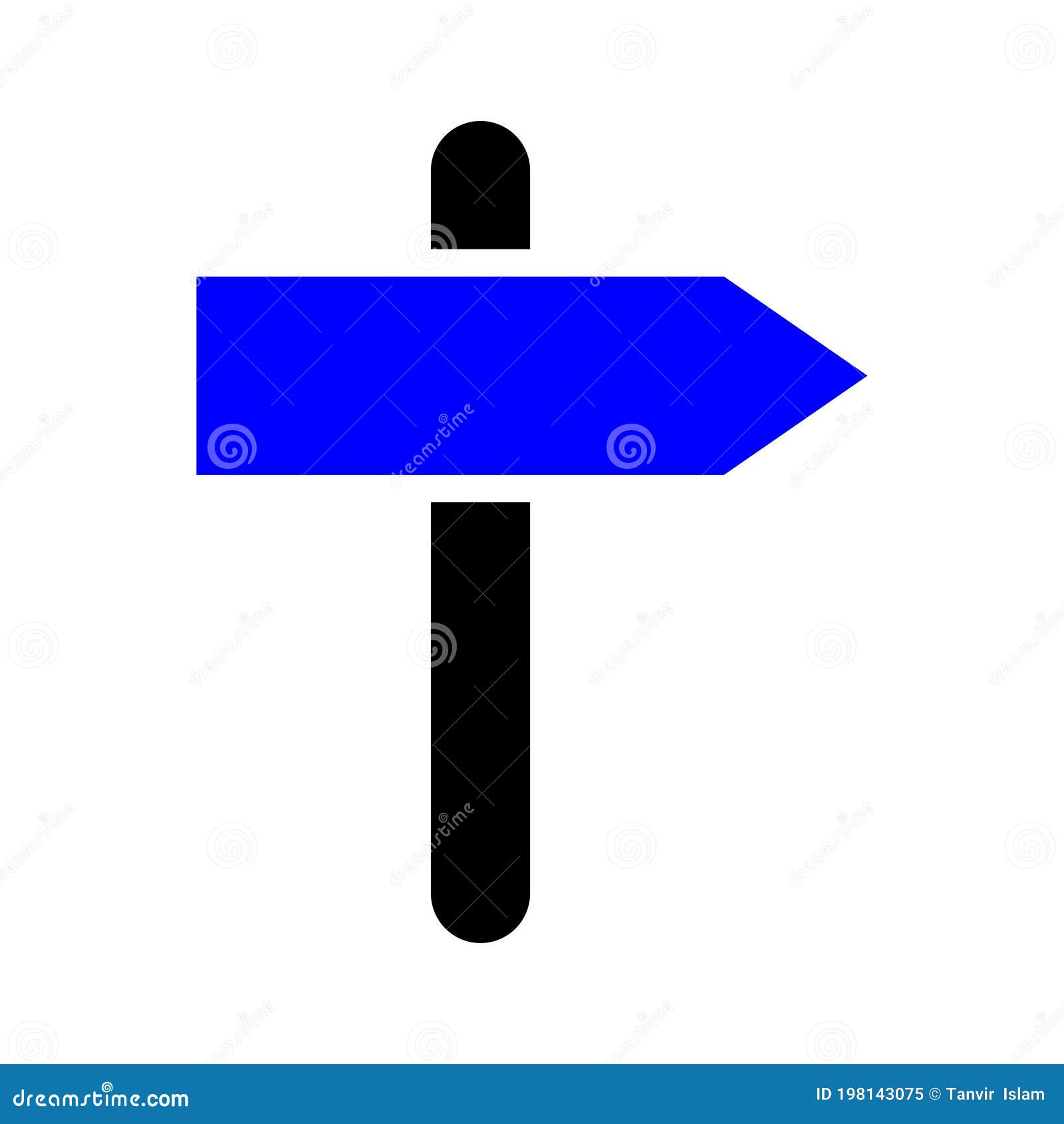 Right Sign icon stock vector. Illustration of post, right - 198143075
