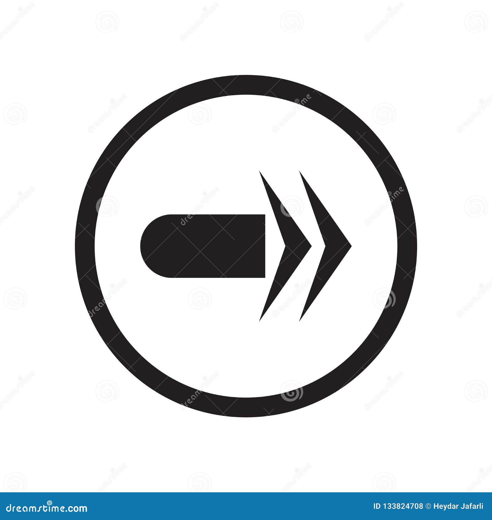 Right Sign Icon Vector Sign and Symbol Isolated on White Background ...