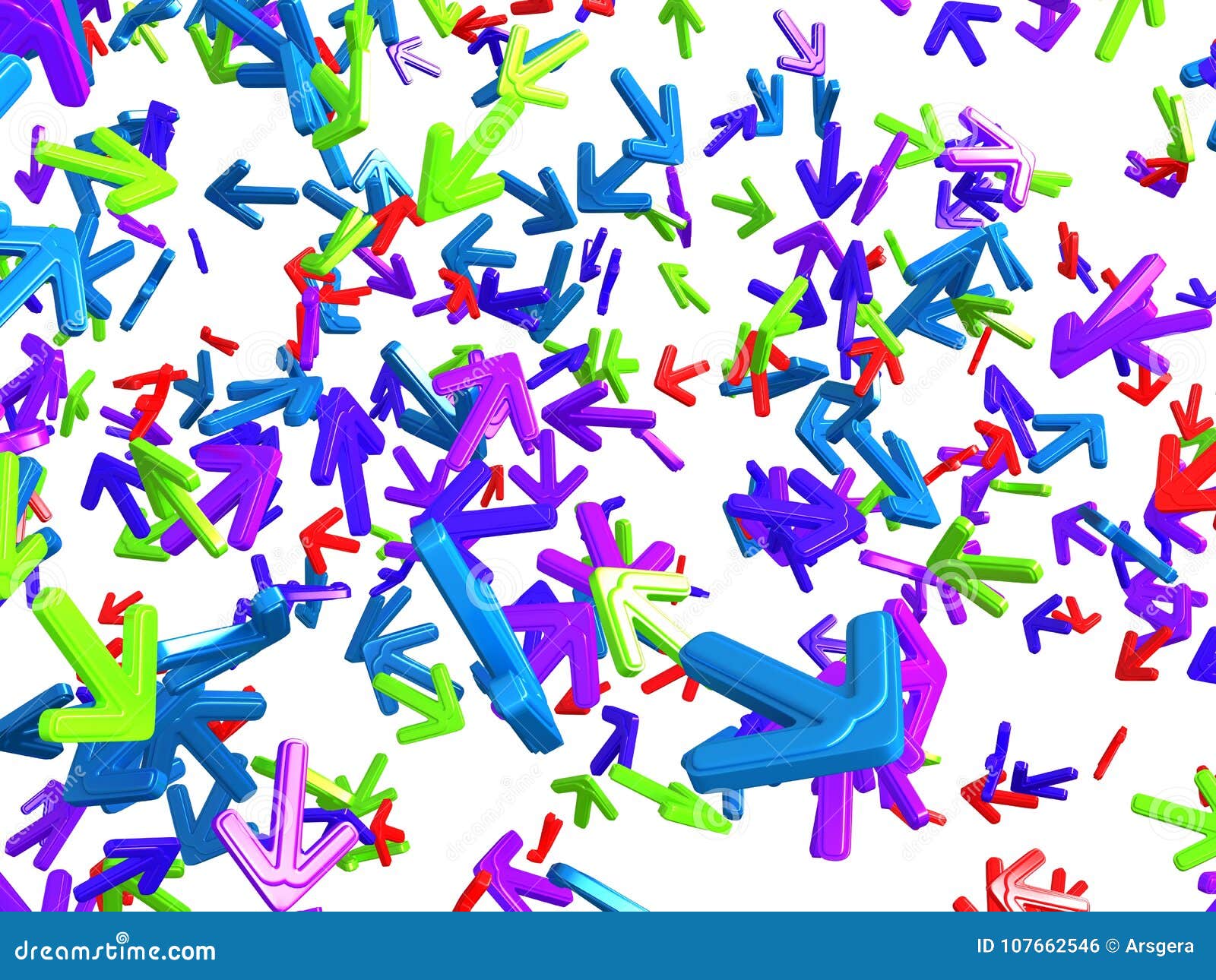 Right Solution: Colorful Arrows with Random Direction Stock ...