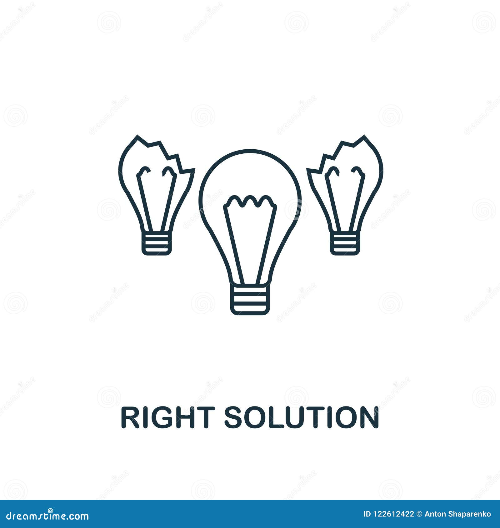 Right Solution Creative Icon. Simple Element Illustration. Right ...