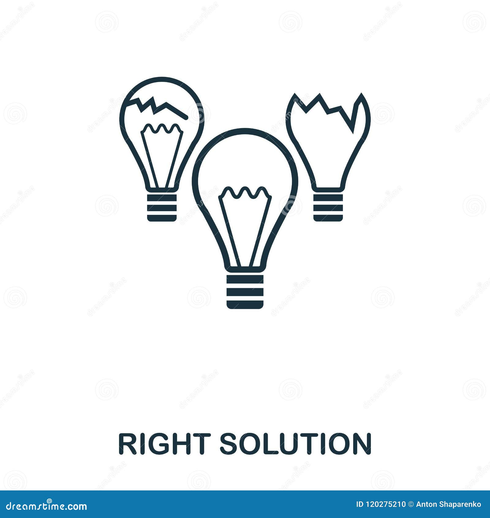 Right Solution Icon. Line Style Icon Design. UI. Illustration of Right ...