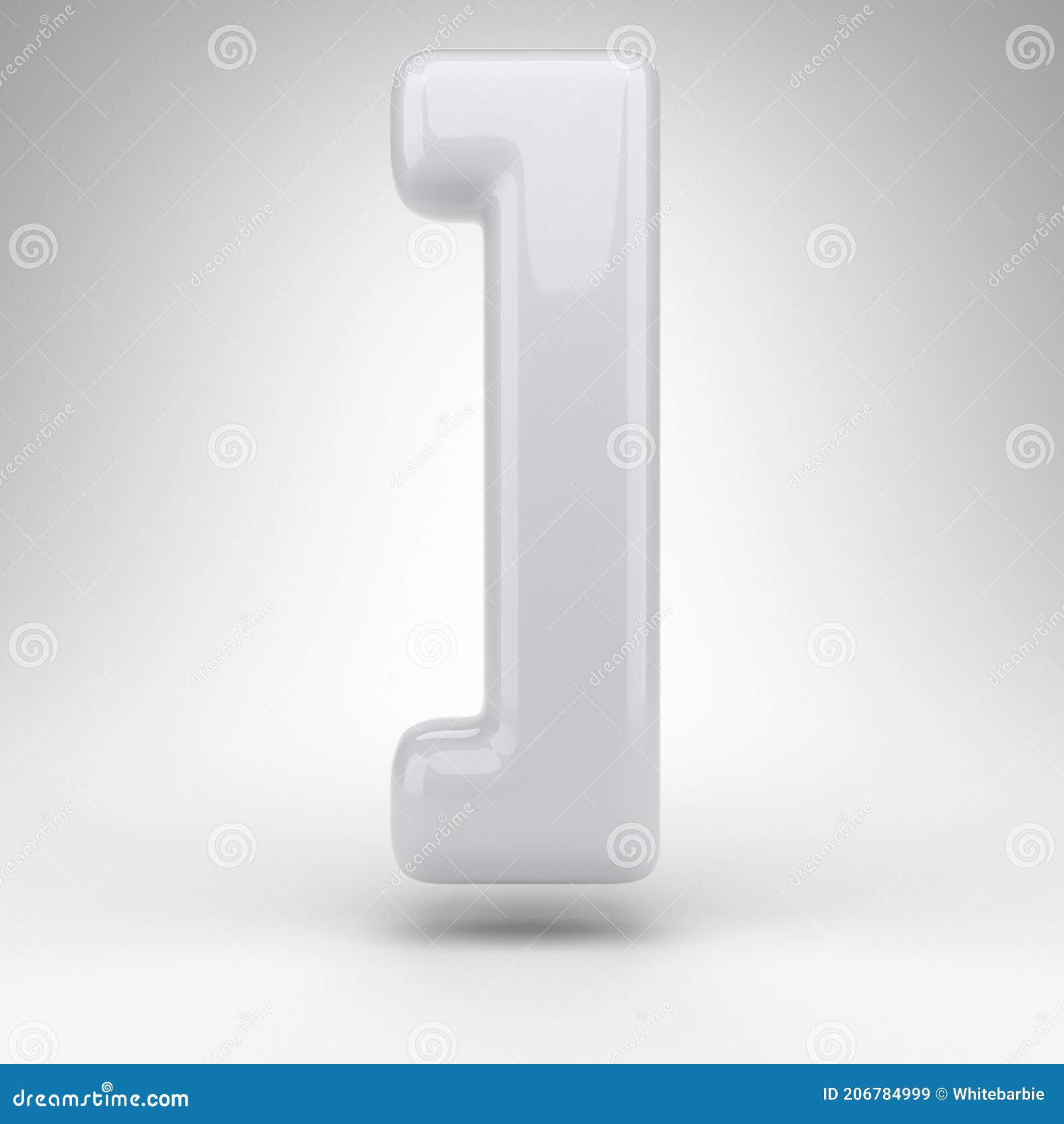 Right Square Bracket Symbol on White Background. White Plastic 3D Sign ...