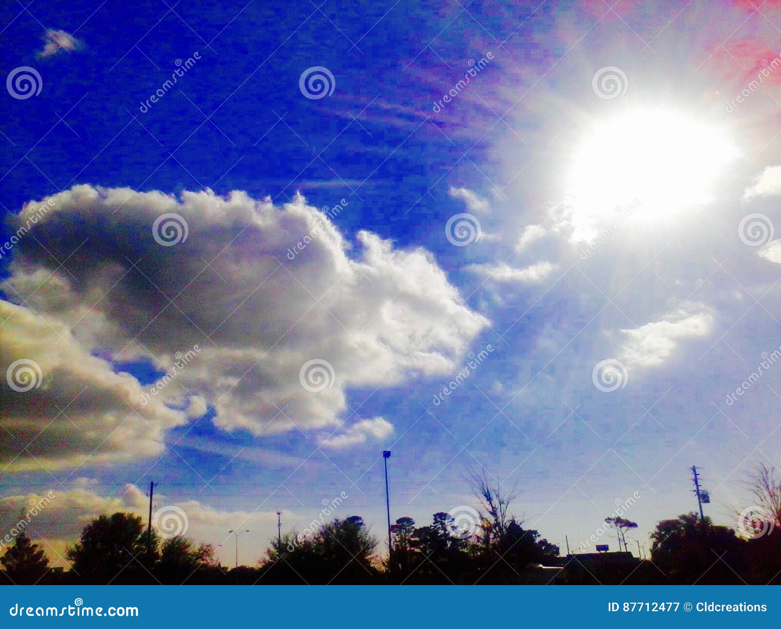 Right sunshiny day stock image. Image of clouds, shine - 87712477