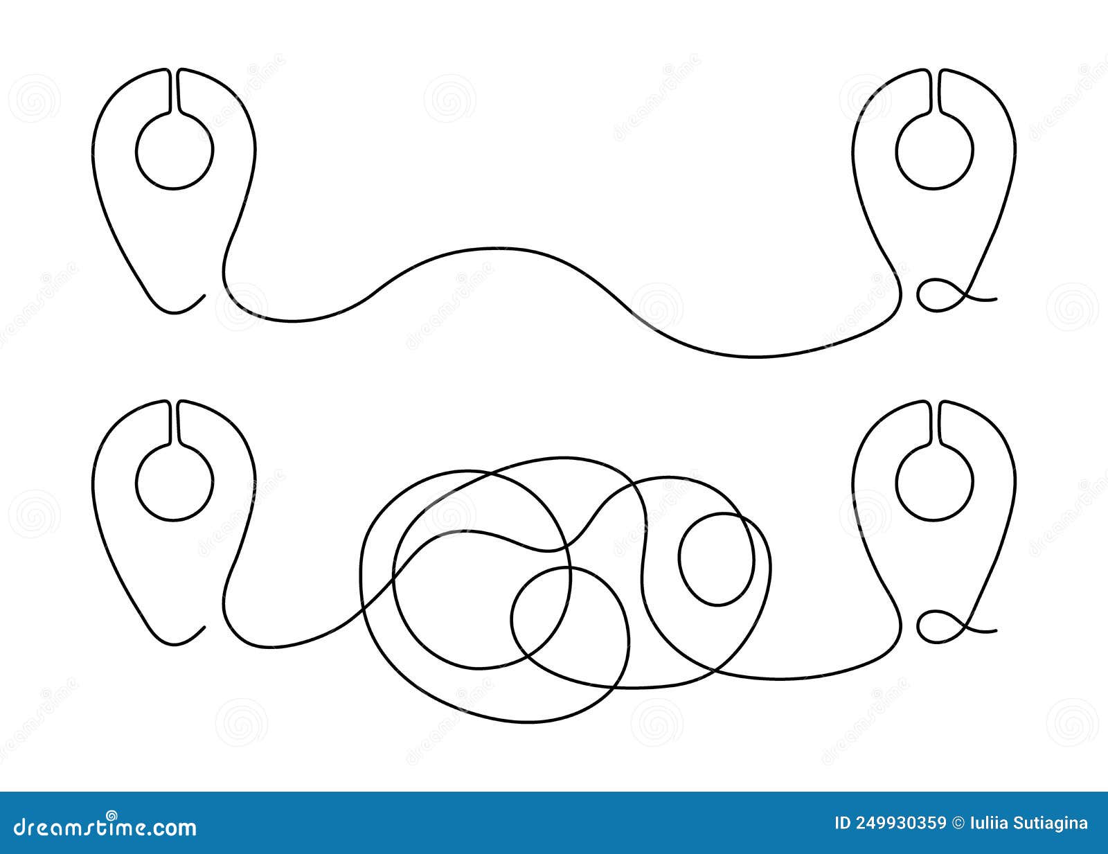 Tangled Path Outline With Location Point On Map, Plan Of Road Way To ...