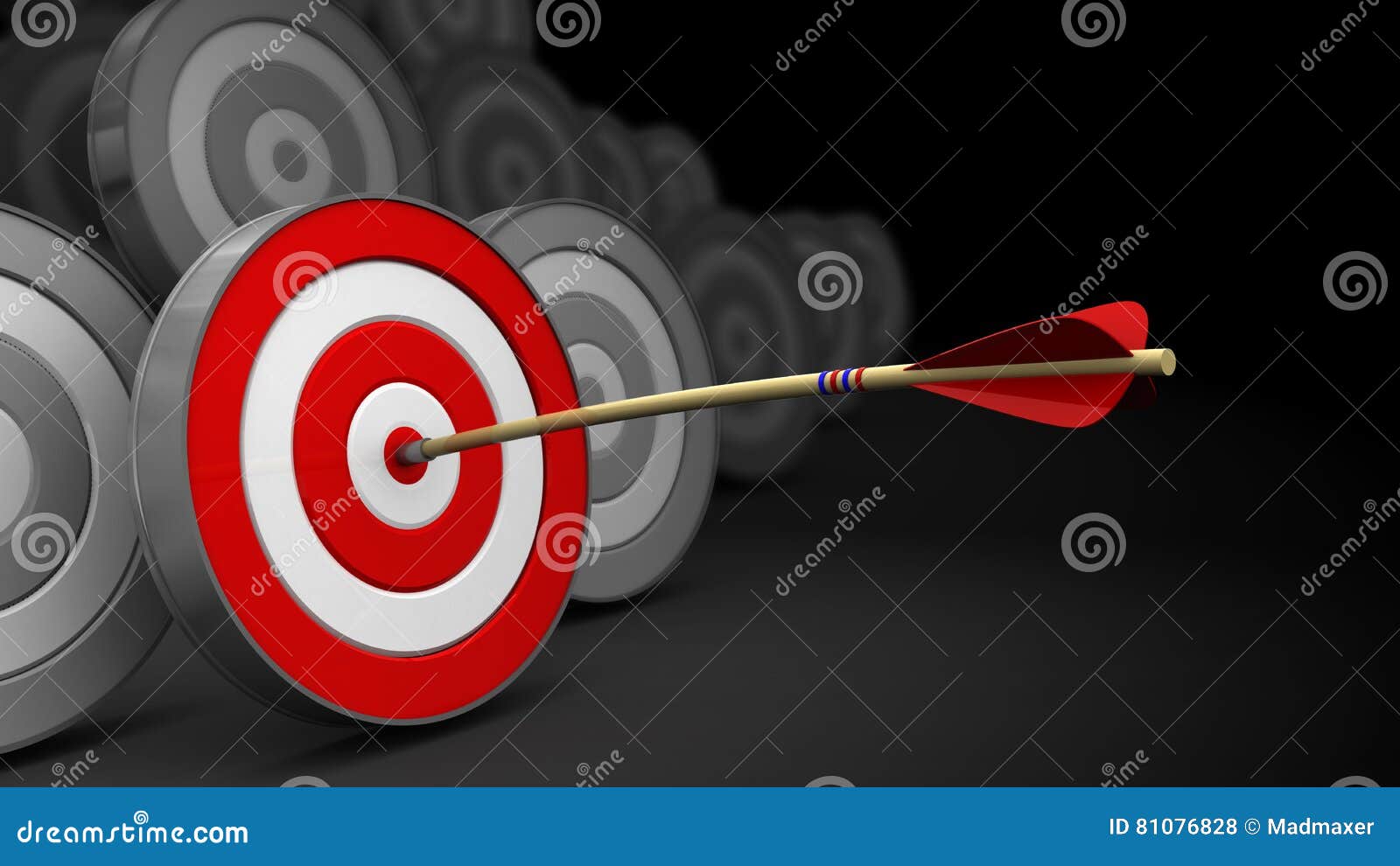 Right target stock illustration. Illustration of render - 81076828