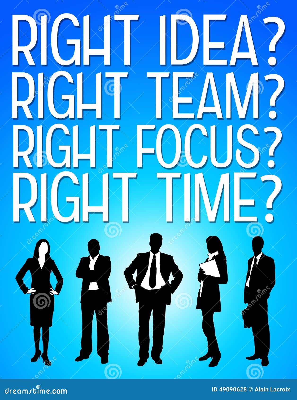Right team stock illustration. Illustration of boss, leadership - 49090628