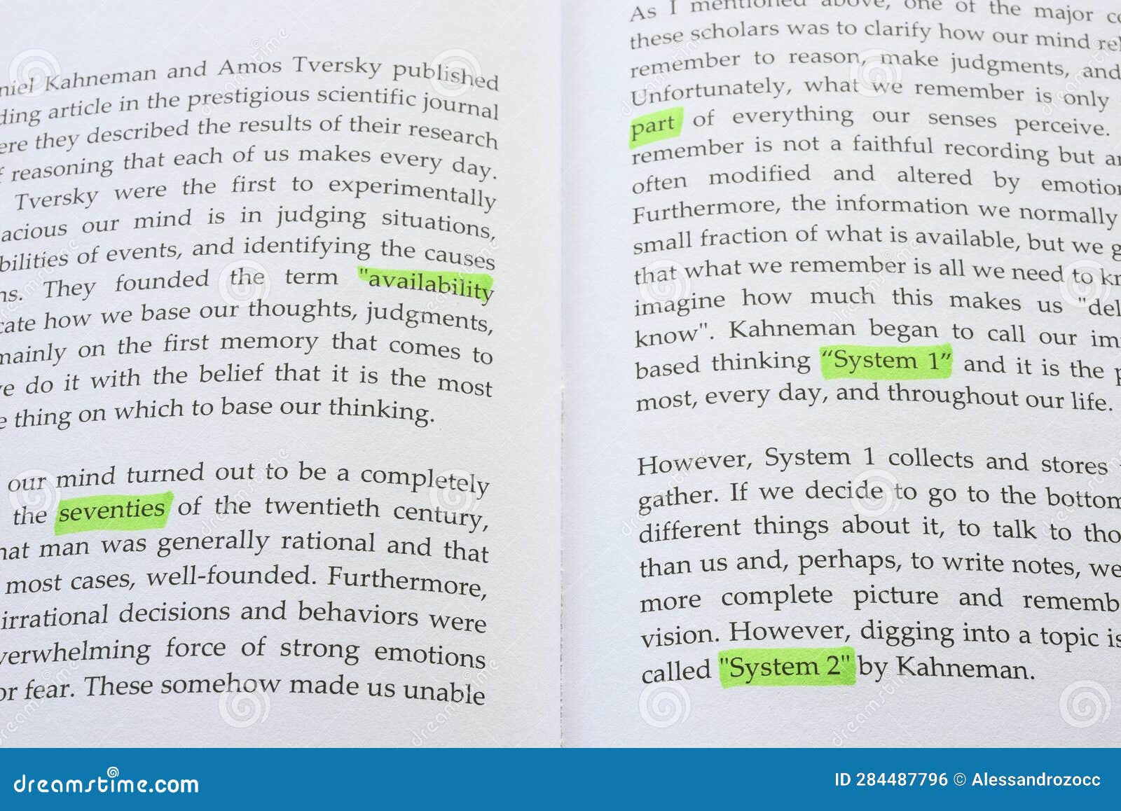 Right Technique To Use Highlighting Technique in a Book Stock Photo ...