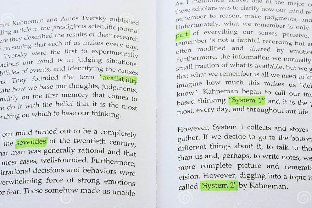 Right Technique To Use Highlighting Technique in a Book Stock Photo ...