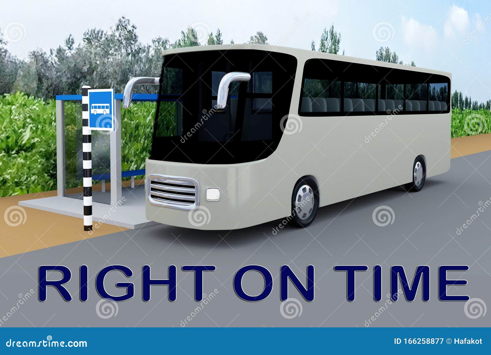 RIGHT on TIME concept stock illustration. Illustration of office ...