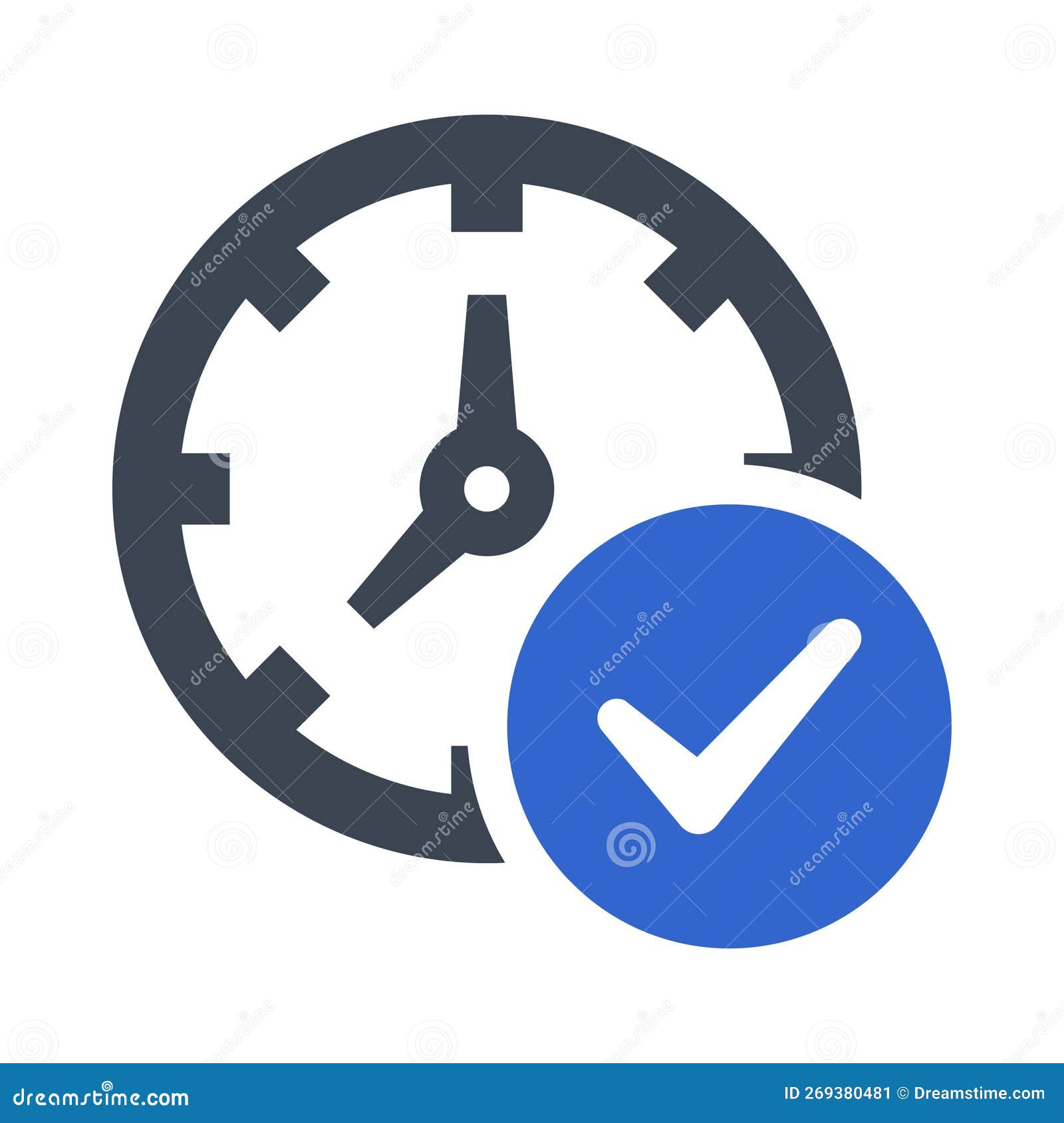 Right time icon stock vector. Illustration of actual - 269380481