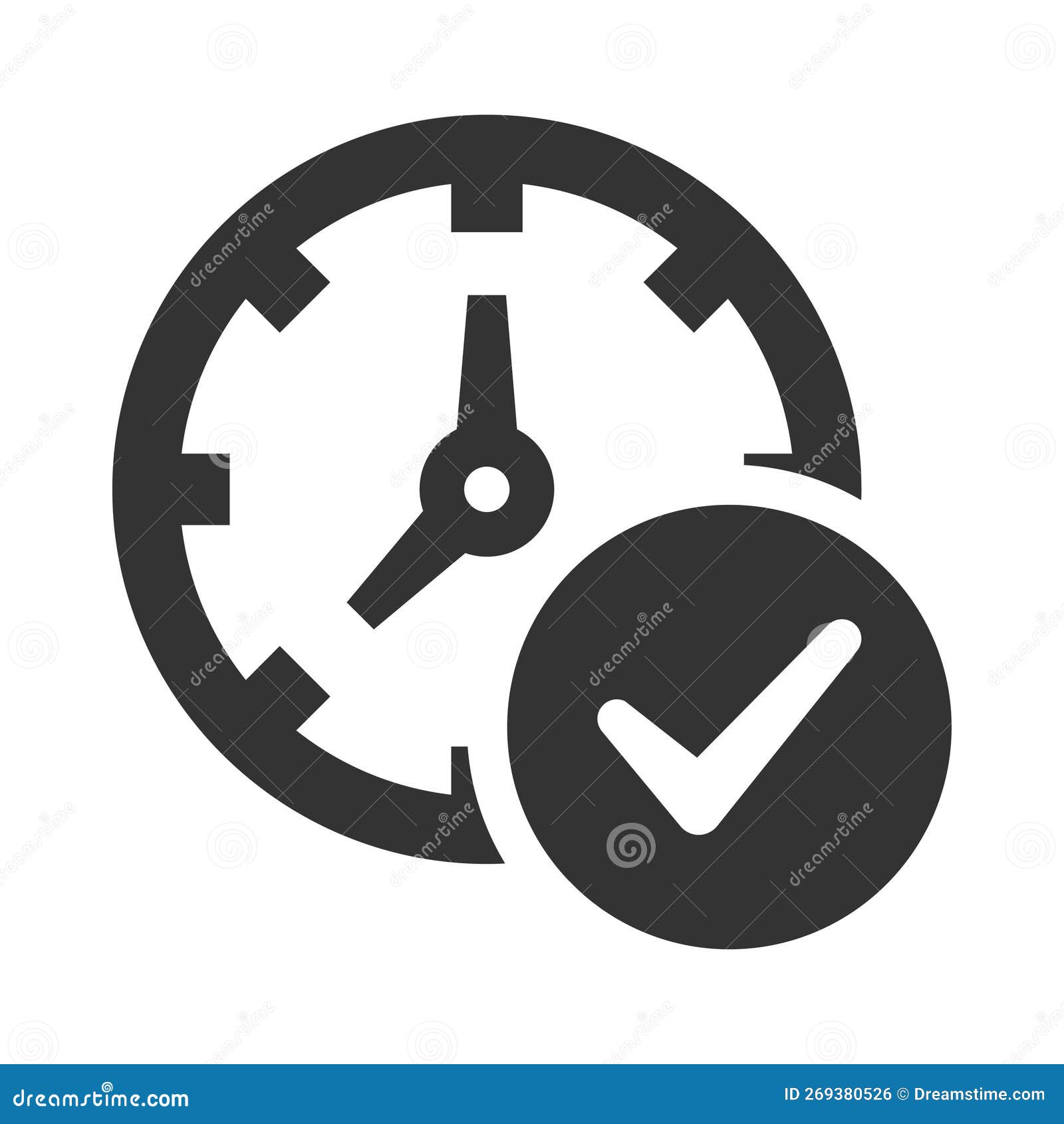 Right time icon stock vector. Illustration of wait, icon - 269380526