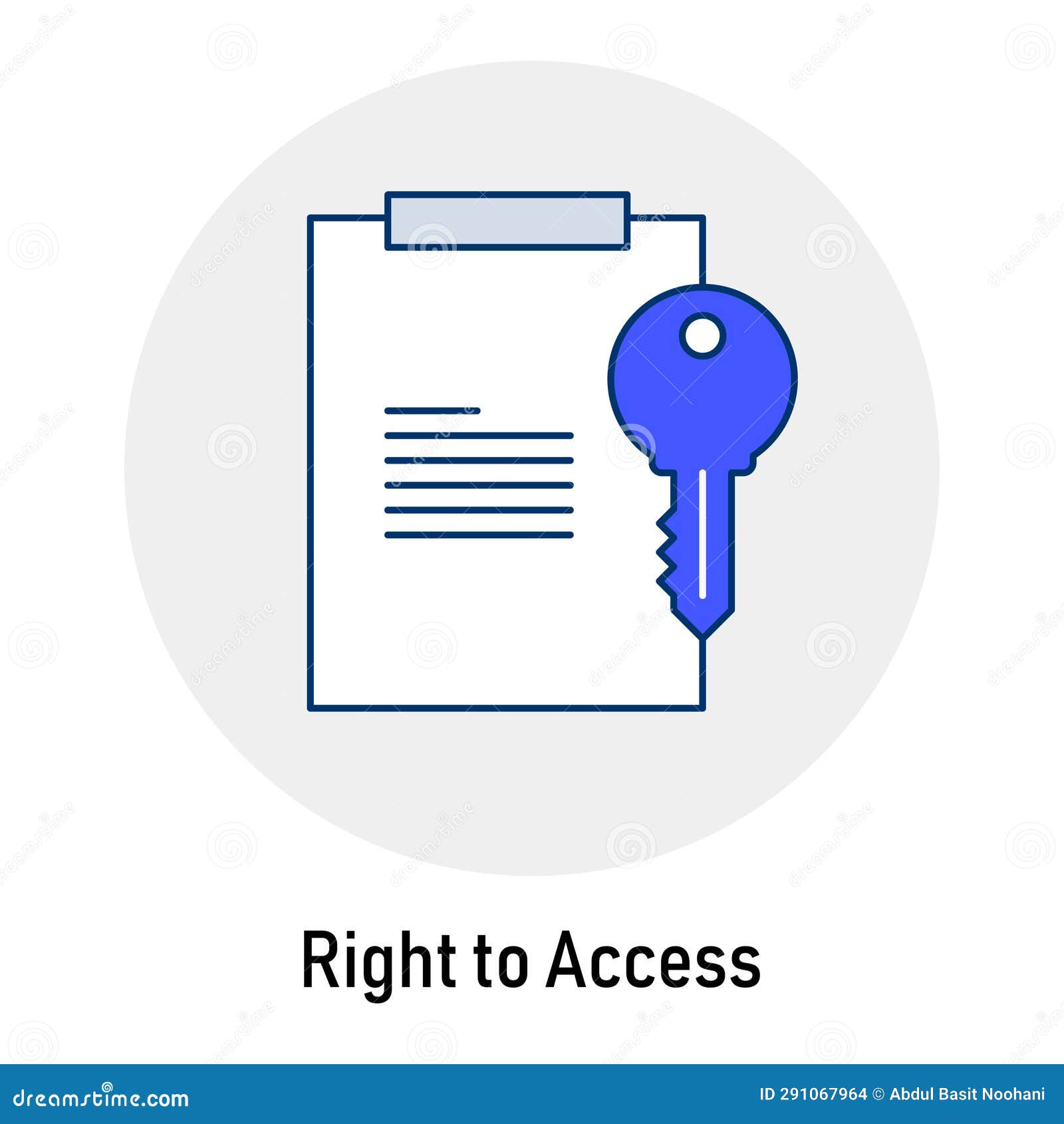 Right To Access GDPR Icon: Data Inquiry. Stock Vector - Illustration of ...