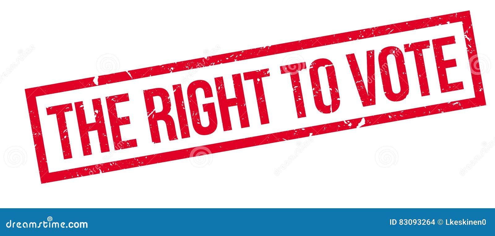 The Right To Vote Rubber Stamp Stock Photo - Image of register, right ...