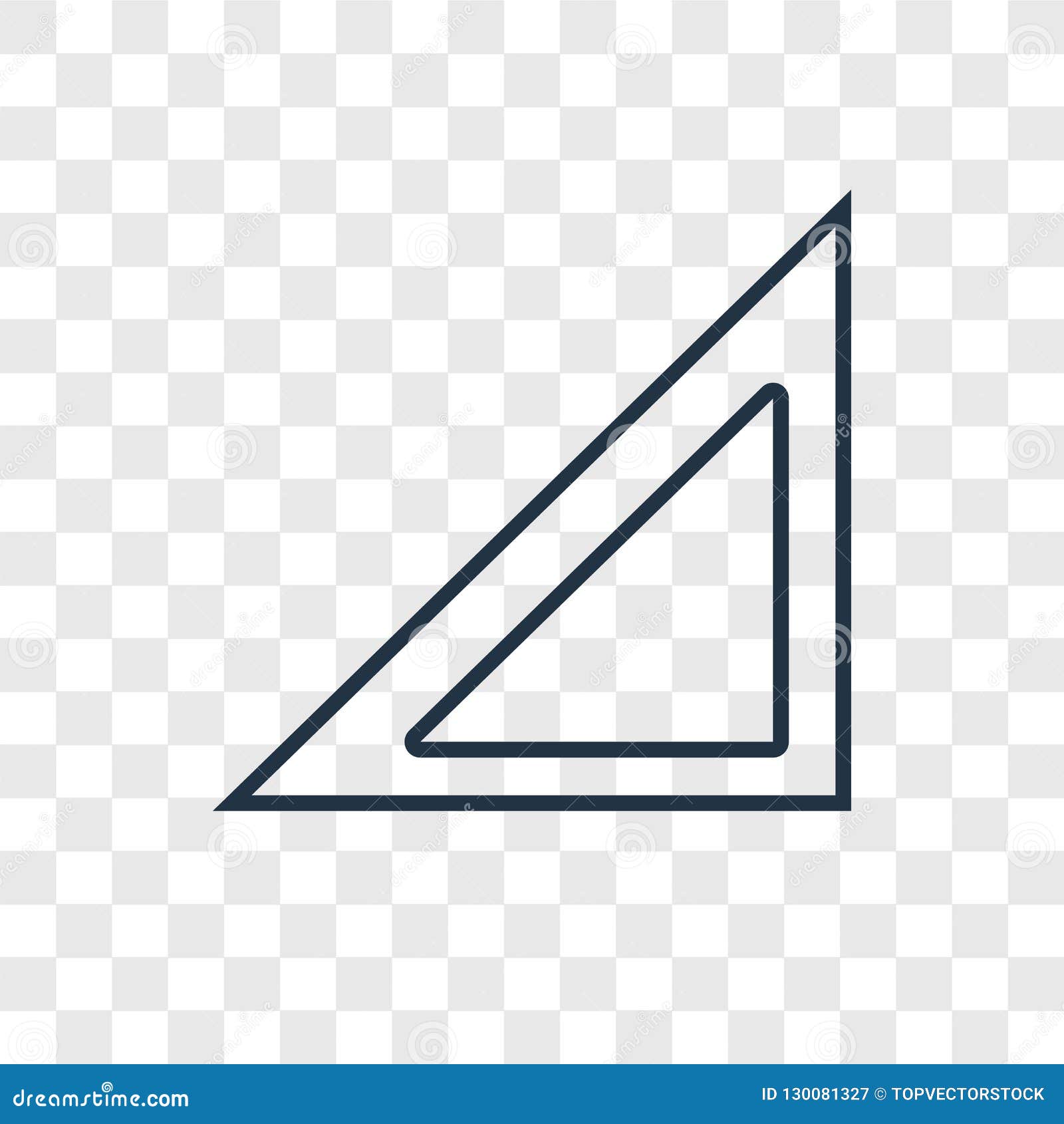 Right Triangle Concept Vector Linear Icon on Transparen Stock Vector ...