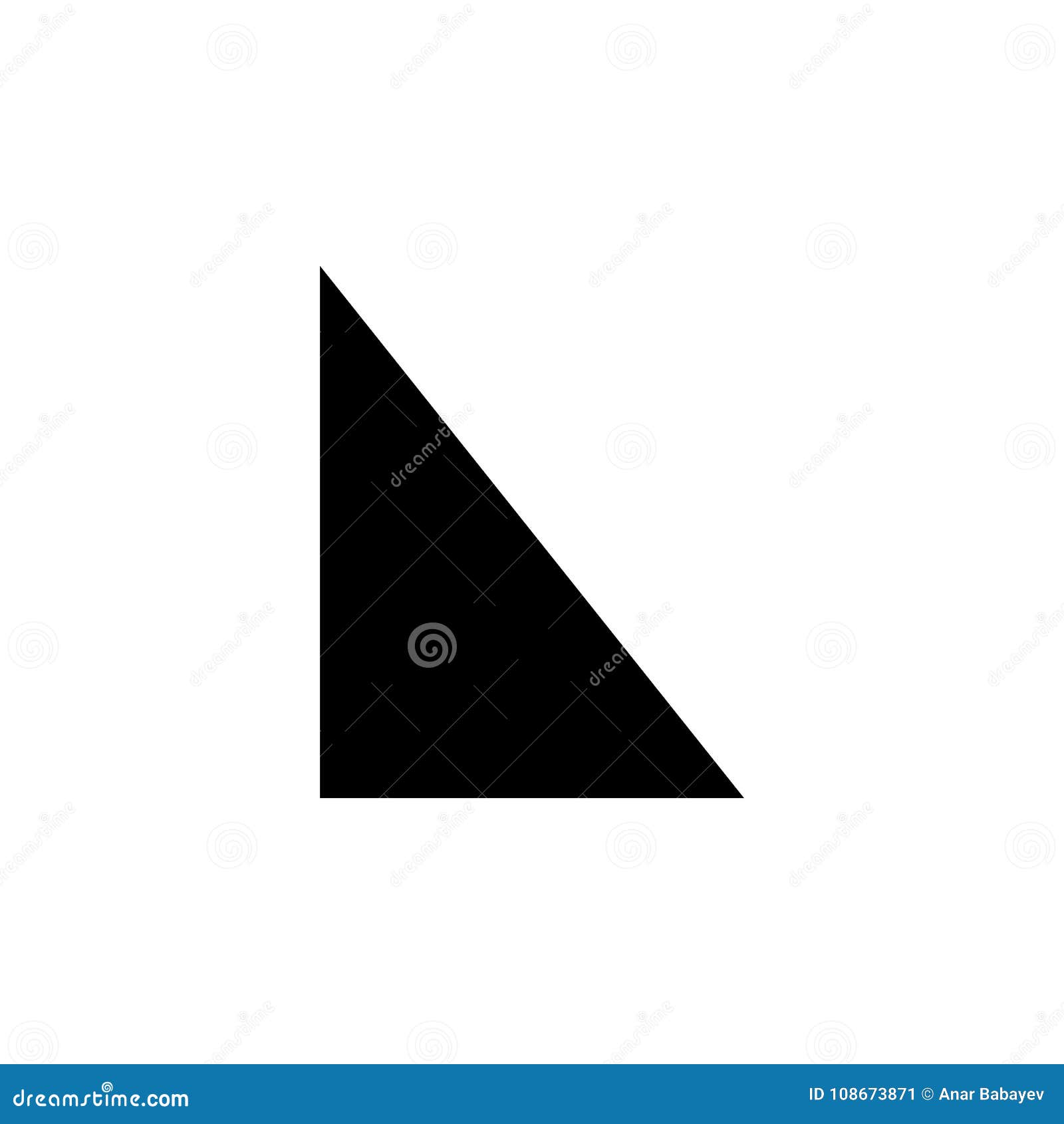 Right Triangle Icon. Elements of Geometric Figure Icon for Concept and ...