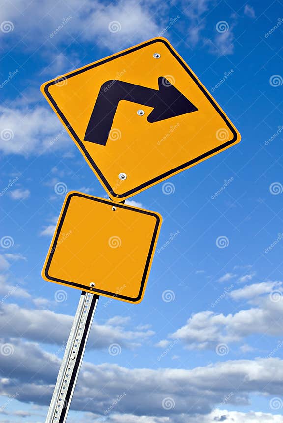 Right Turn Sign stock photo. Image of placard, conceptual - 11200102