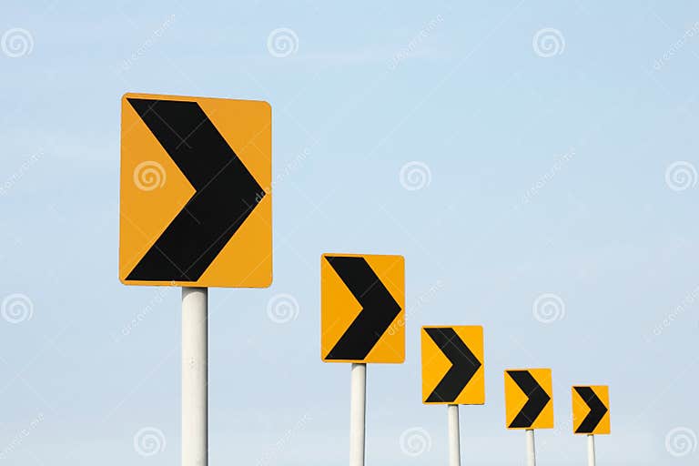 Right turn sign stock photo. Image of instruction, alert - 20229510