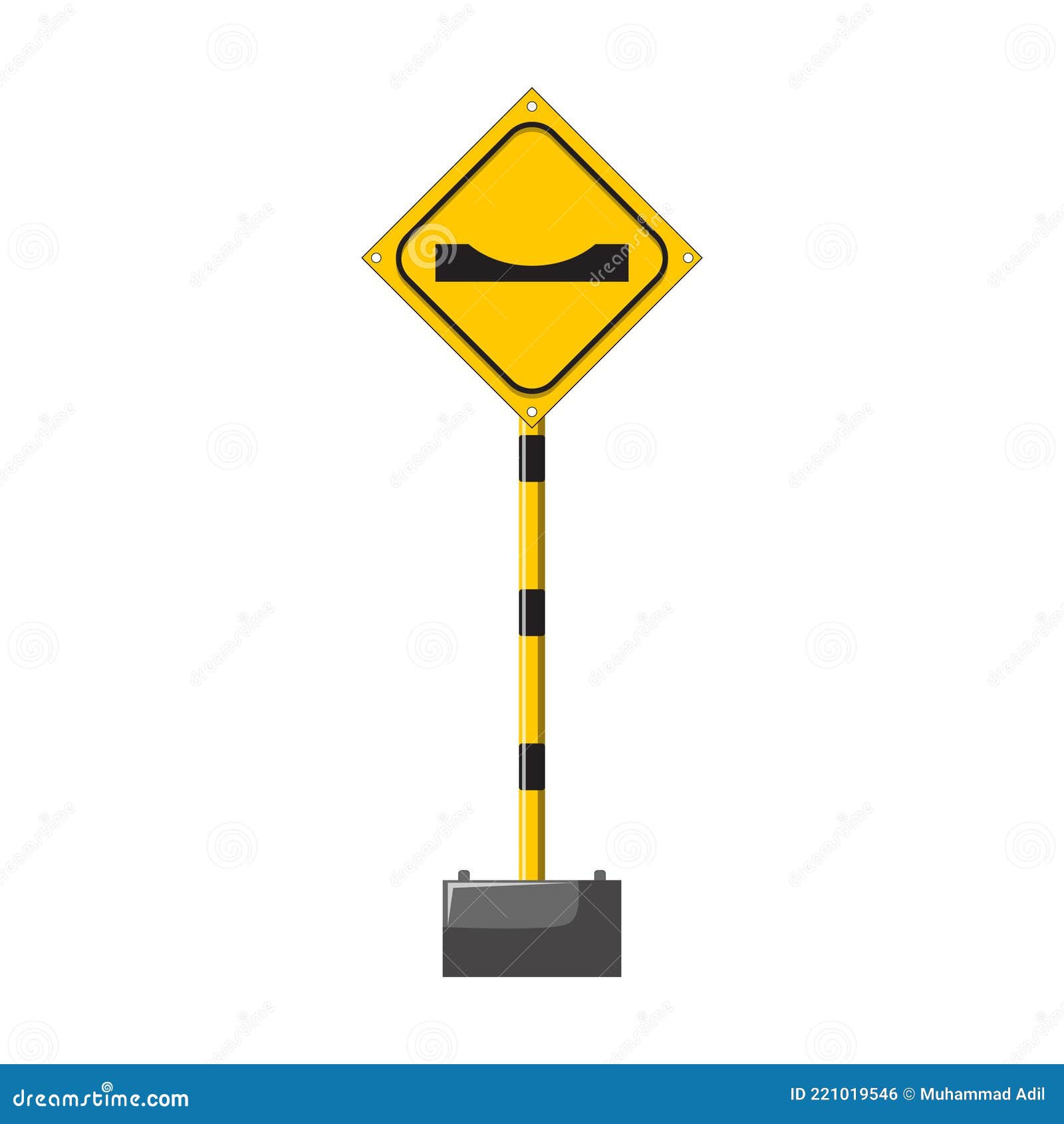 Concave or Hollow Road Surface Warning Stock Vector - Illustration of ...