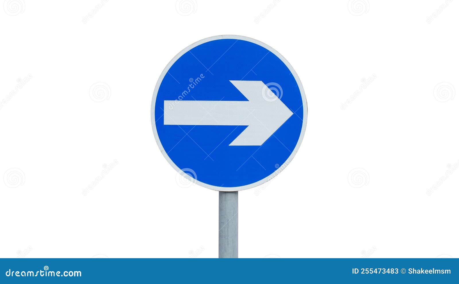 Right Turn Sign on a White Background Stock Illustration - Illustration ...
