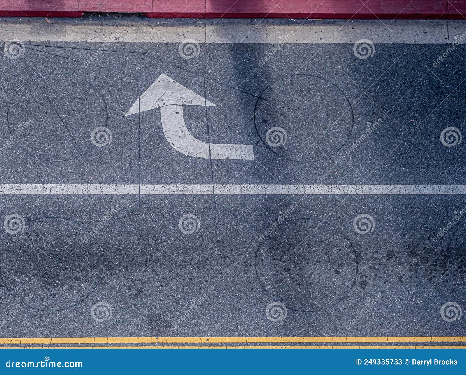 Right Turn only stock image. Image of white, grey, traffic - 249335733