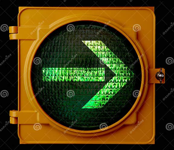 Right Turn Traffic Light Arrow Stock Image - Image of light, concept ...