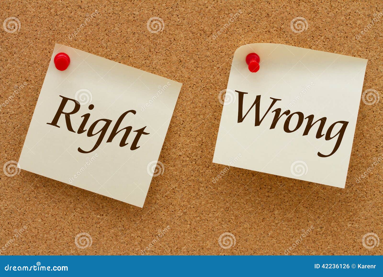 Right versus Wrong stock photo. Image of decision, contrast - 42236126