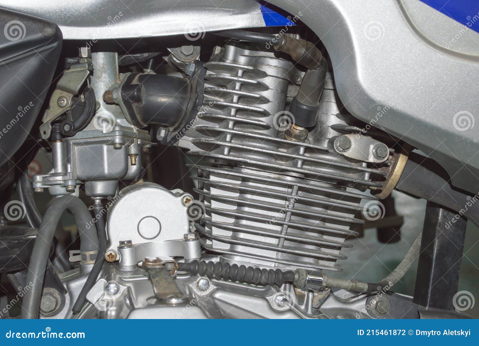 Right View of the Motorcycle Engine Stock Photo - Image of mechanic ...