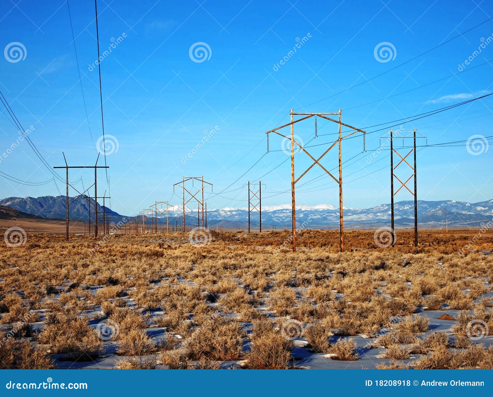 Parallel Power Transmission Lines Stock Image | CartoonDealer.com #8540809