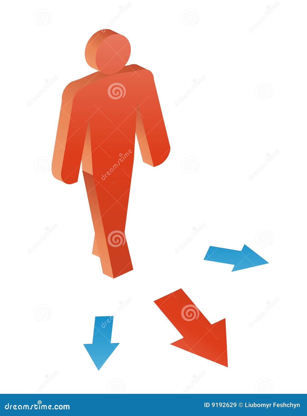Right way stock vector. Illustration of innovation, businessman - 9192629