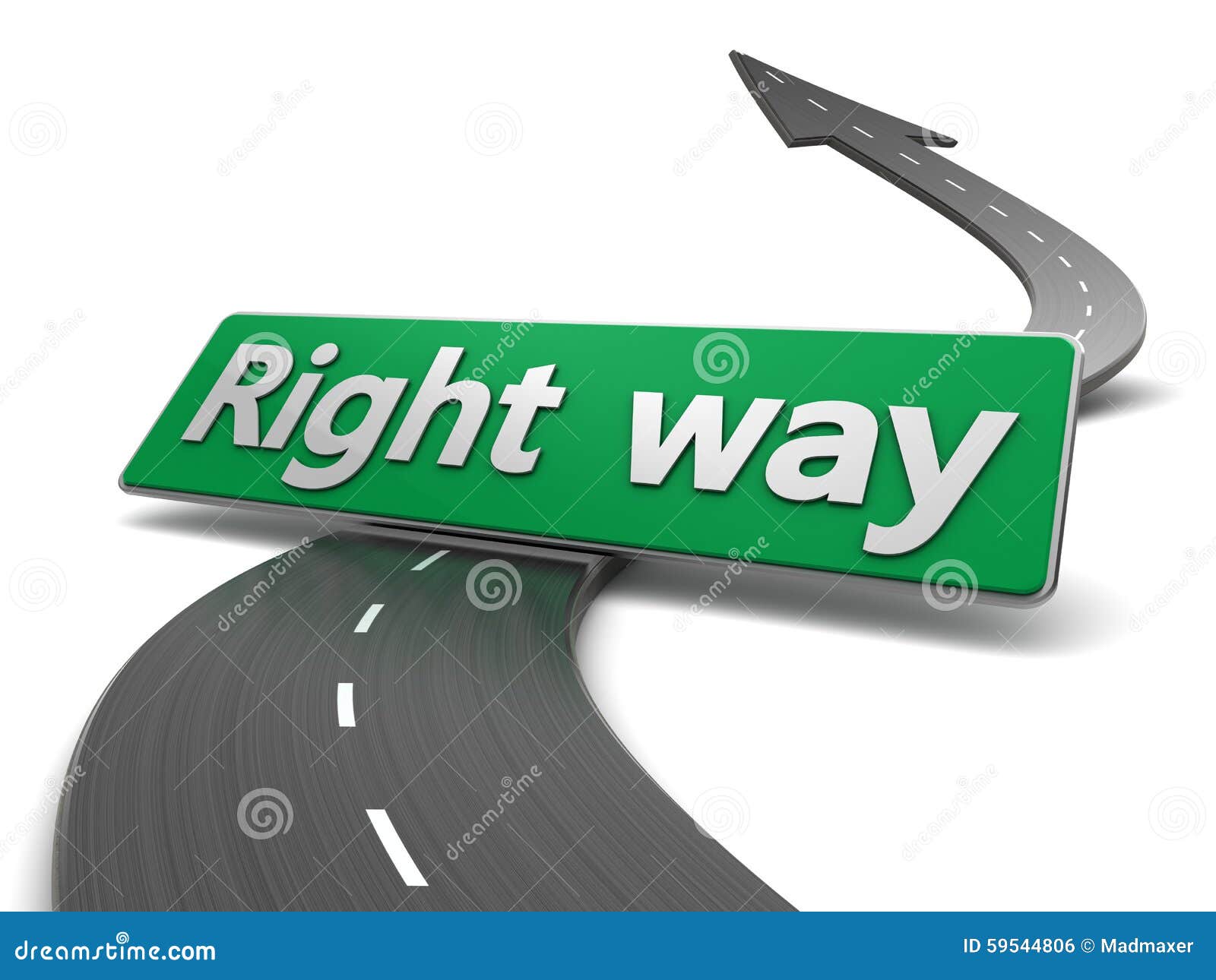 Right way stock illustration. Illustration of arrow, long - 59544806