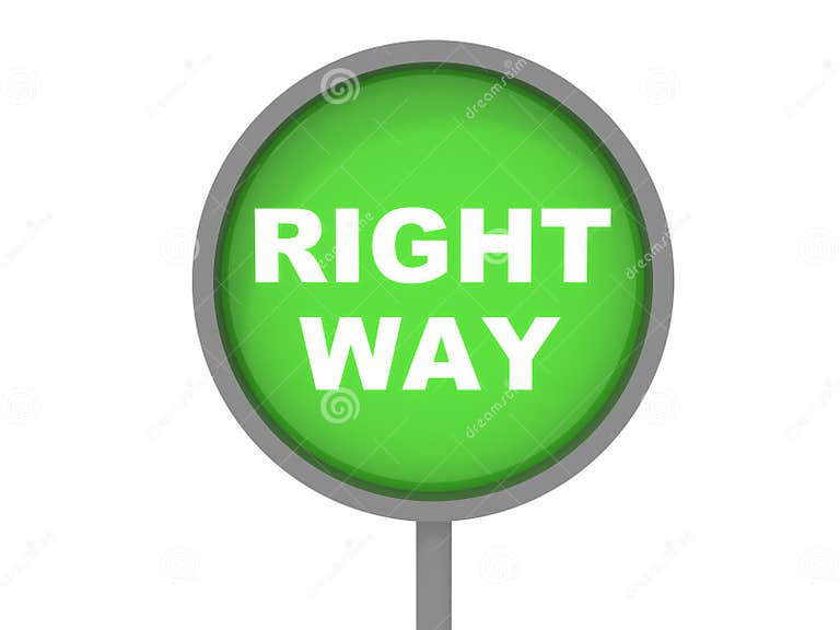 Right way sign stock illustration. Illustration of roadside - 4198575