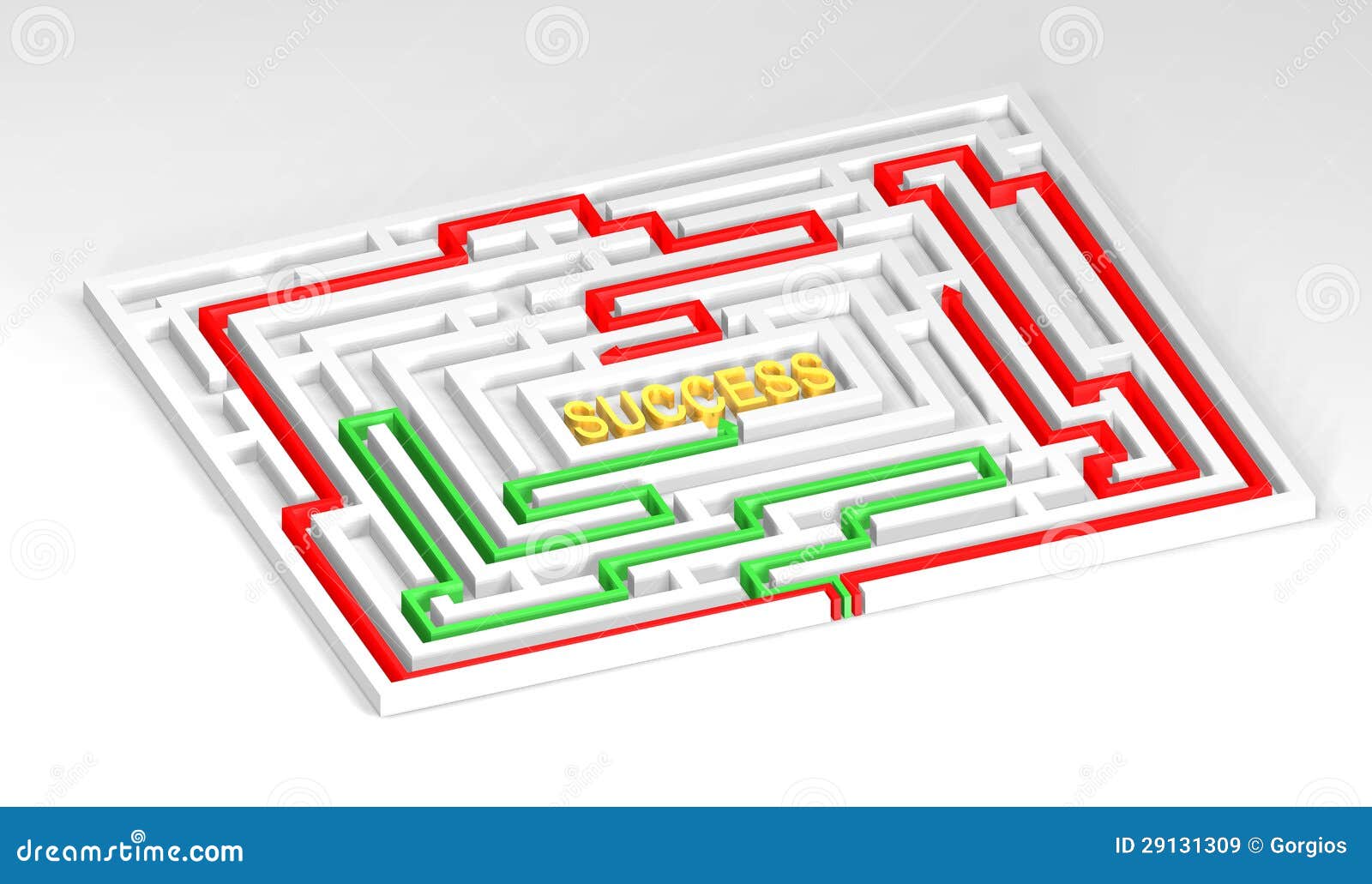 Right Way To Success - Maze Stock Illustration - Illustration of ...
