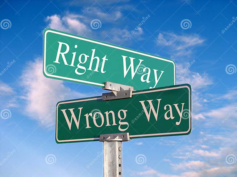 The Right Way or Wrong Way stock image. Image of market - 2307359