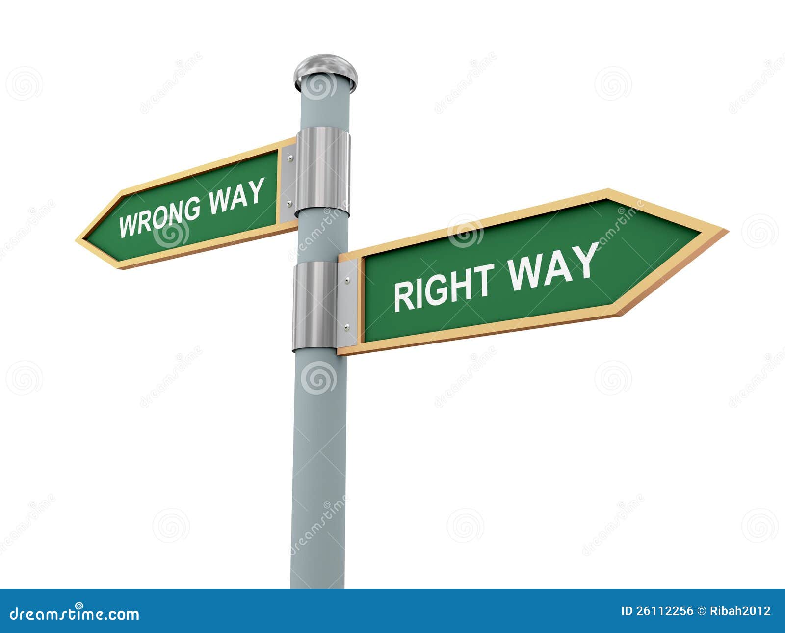 Right way and wrong way stock illustration. Illustration of guide ...