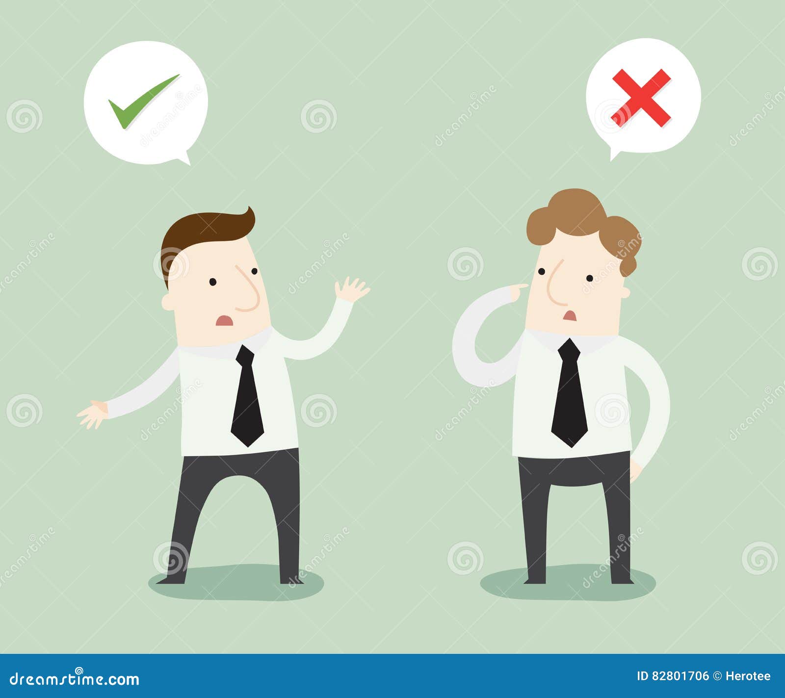 Wrong Answer, Character, Cartoon, Colors. Vector Illustration ...