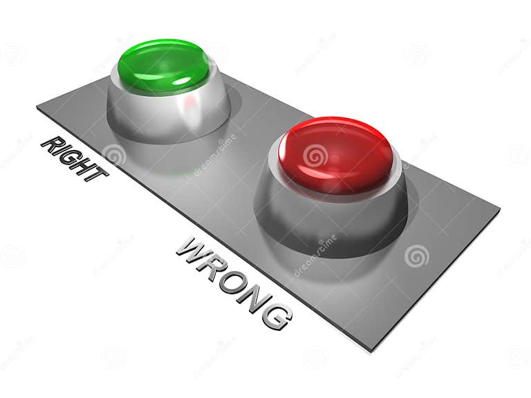 Right and wrong buttons stock illustration. Illustration of right ...