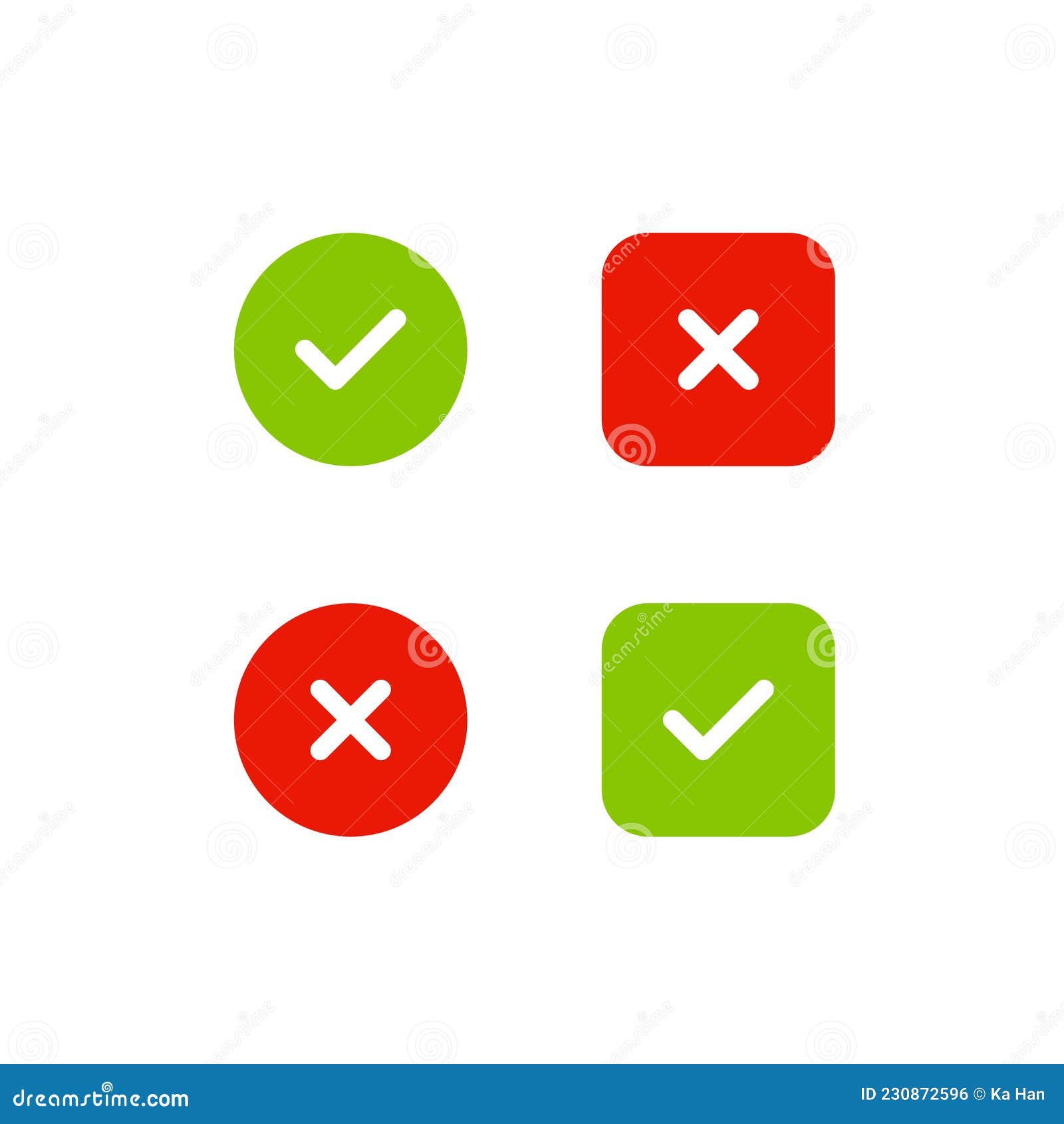 Right and Wrong, Check Mark Icon Vector Stock Vector - Illustration of ... Right and Wrong, Check Mark Icon Vector Stock Vector - Illustration of ...