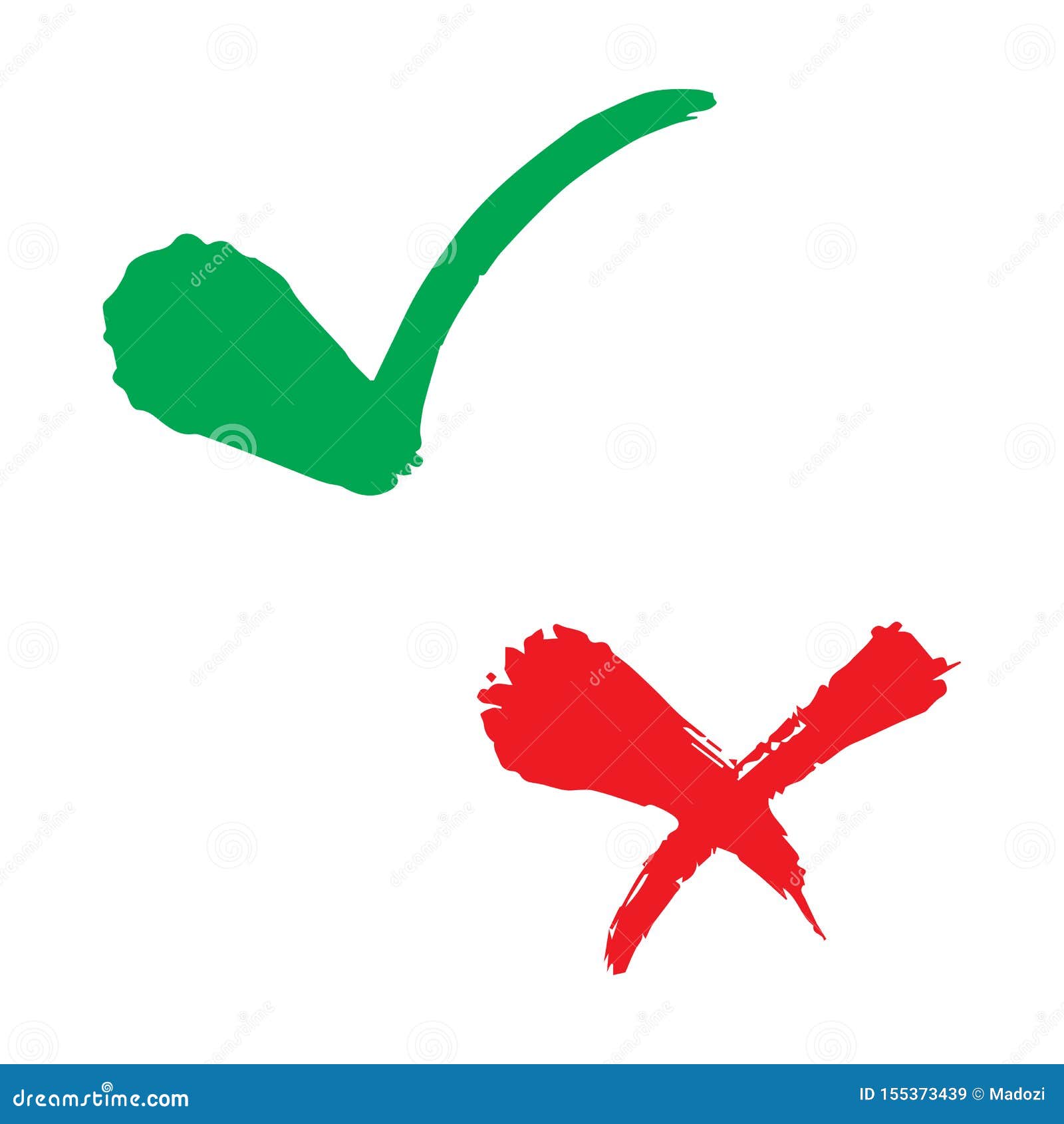 Right and Wrong Check Mark Signs Stock Vector - Illustration of ...