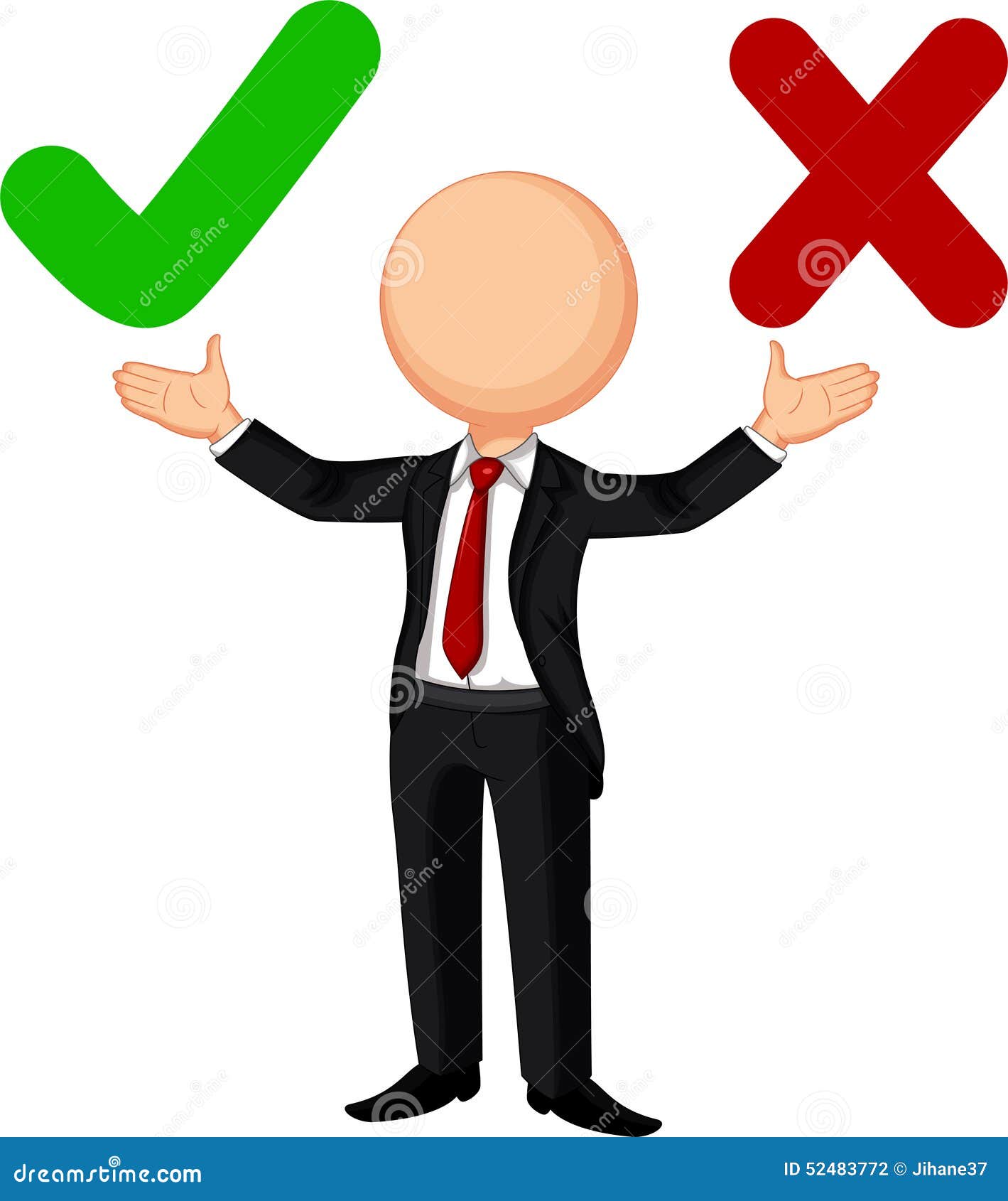 Right and wrong choice stock illustration. Illustration of choose ...