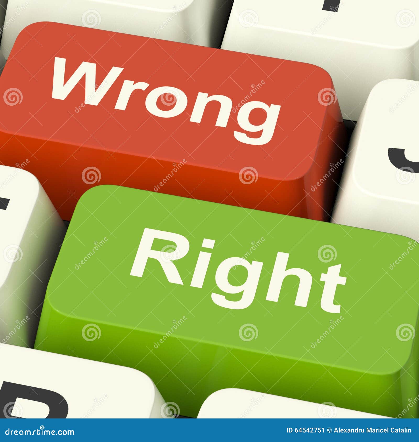 Right and Wrong Computer Keys Showing Results Validation or Decisions ... Right and Wrong Computer Keys Showing Results Validation or Decisions ...