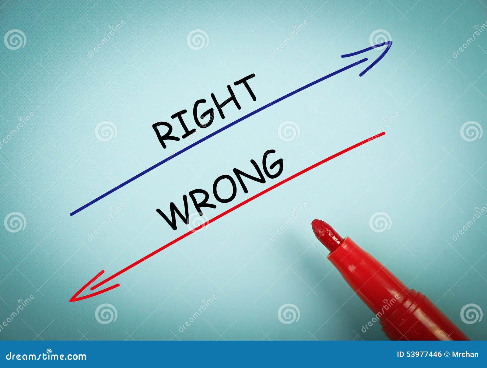 Right and wrong stock photo. Image of decision, cancel - 53977446